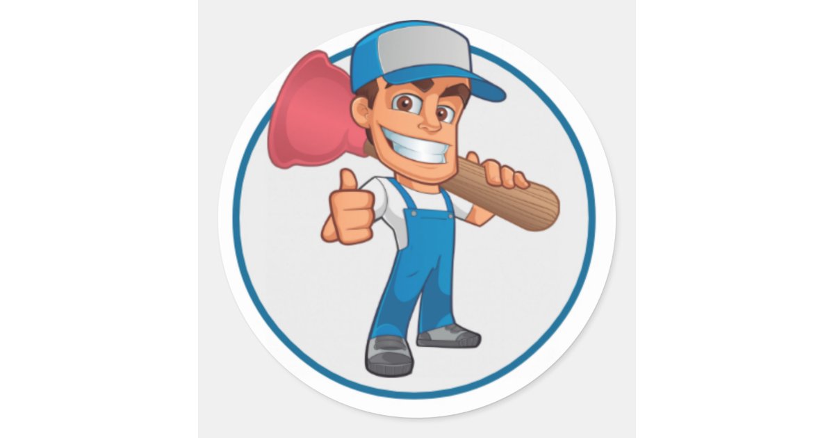 Plumber Classic Round Sticker | Zazzle