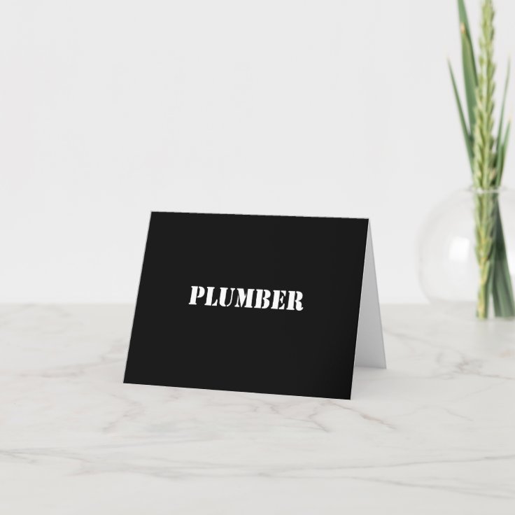 Plumber Gift Thank You Card | Zazzle