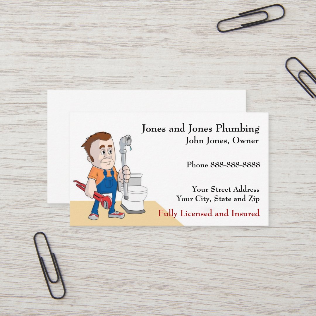 Plumber Plumbing Business Card | Zazzle
