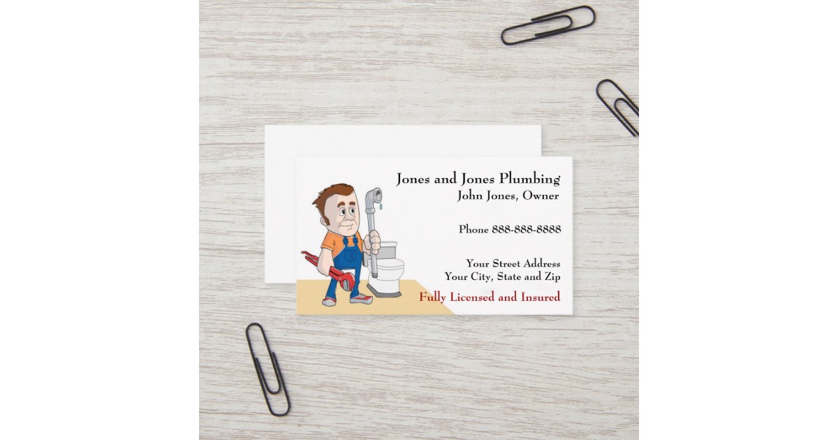 Plumber Plumbing Business Card | Zazzle