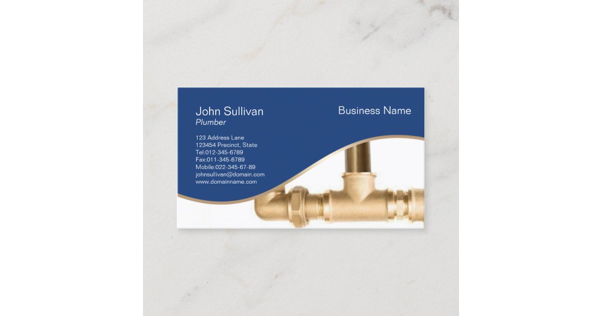 Plumber Plumbing Leaking Pipe Business Card | Zazzle