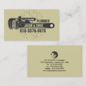 Plumber Plumbing Pipe Wrench Business Card | Zazzle