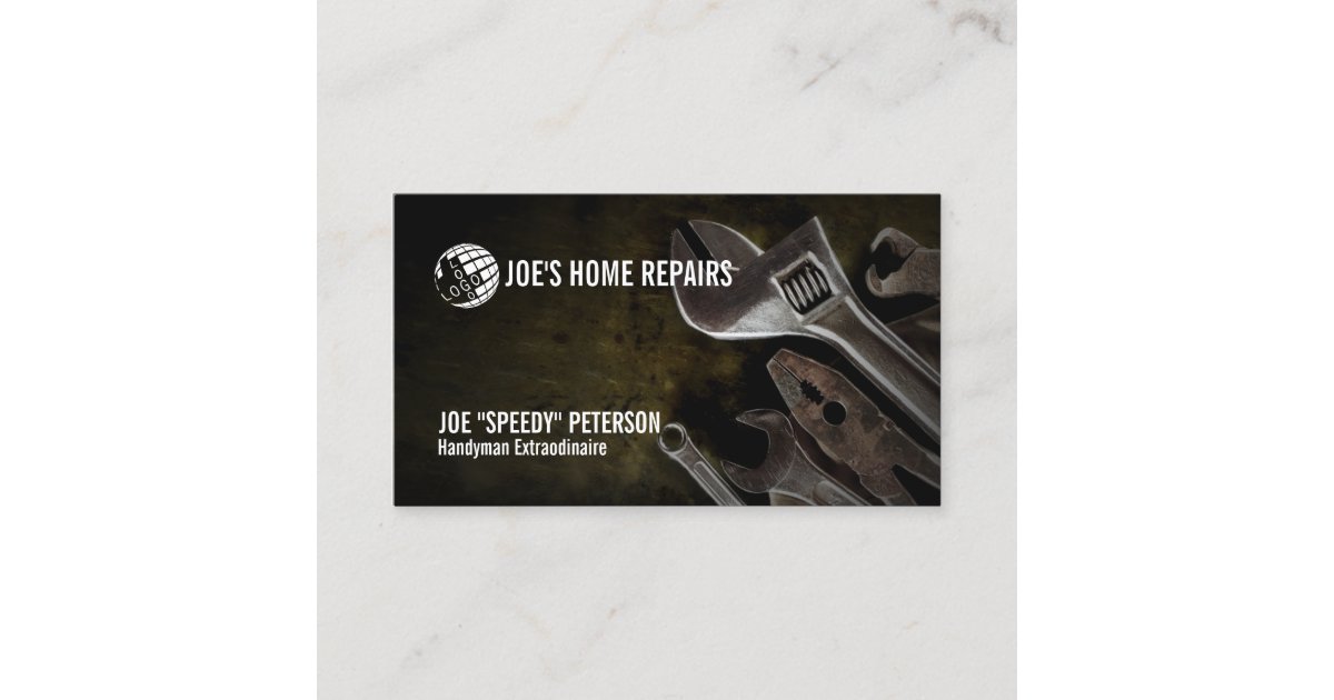 Plumber Plumbing Pipe Wrench Business Card | Zazzle