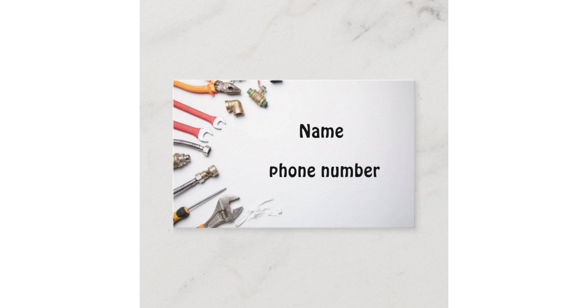 Plumber plumbing tradie trade business card | Zazzle