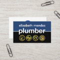 Plumber Signage Gold Plumbing Icons Business Card | Zazzle