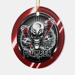 Plumber Skull: The Plumber Ceramic Ornament | Zazzle
