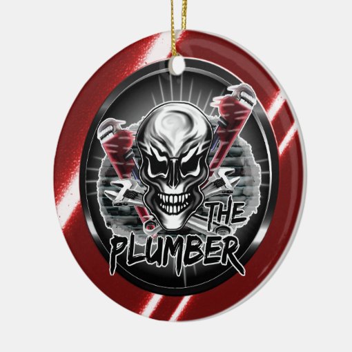 Plumber Skull: The Plumber Ceramic Ornament | Zazzle