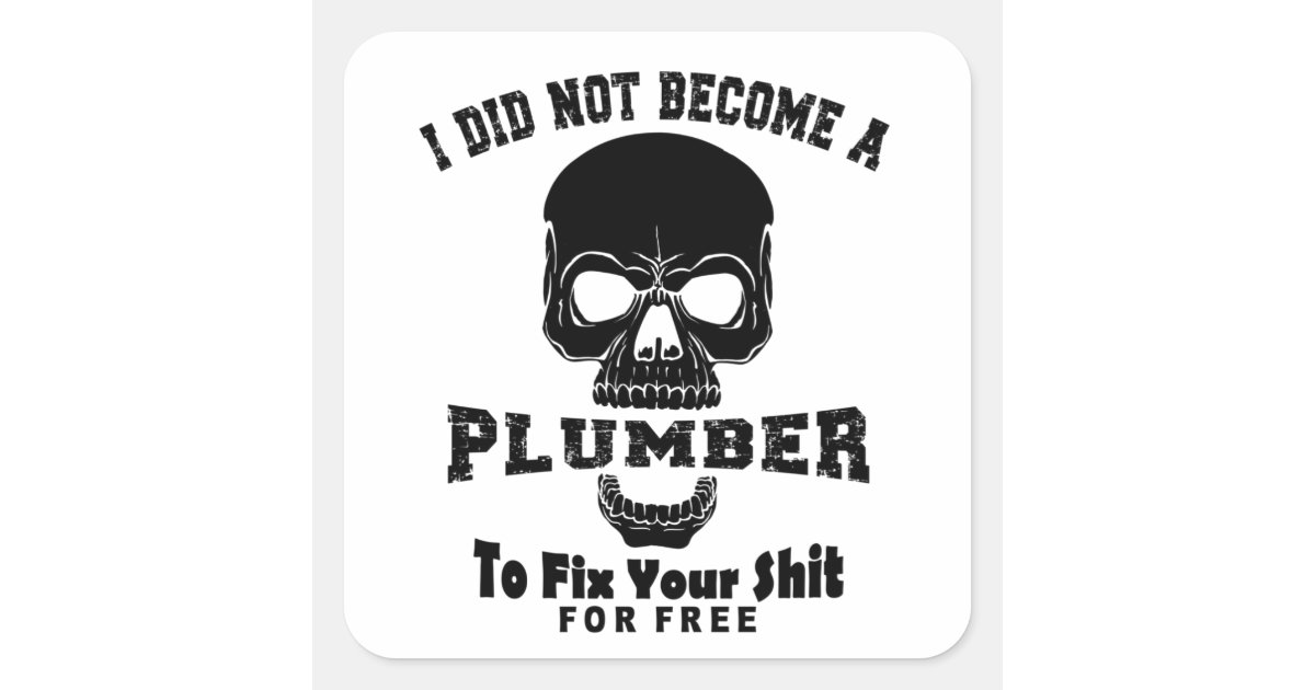 Plumber Square Sticker | Zazzle