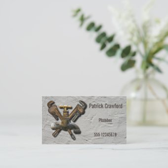 Plumber Water Sewage Drainage Engineer Technician Business Card | Zazzle