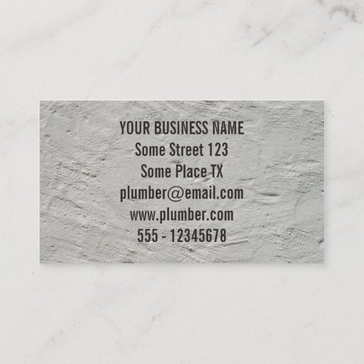 Plumber Water Sewage Drainage Engineer Technician Business Card | Zazzle
