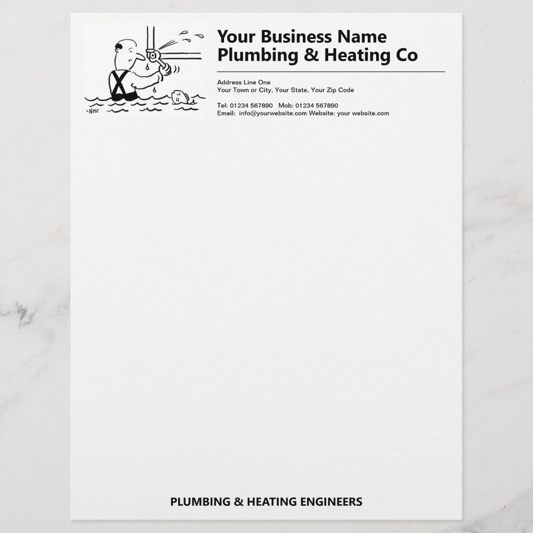 Plumbers and Plumbing Business Letterhead | Zazzle