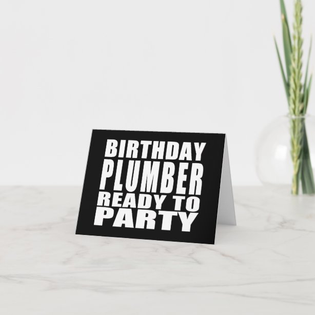 Plumbers Birthday Cards | Zazzle