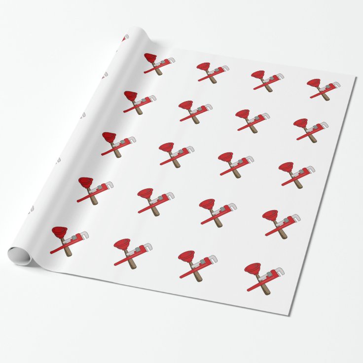 Plumbers Tools Wrapping Paper | Zazzle