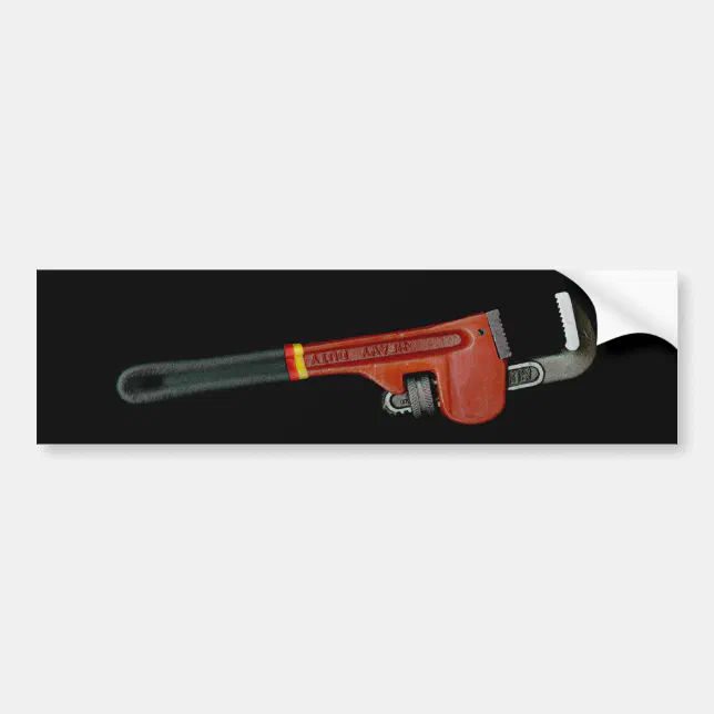 Plumbing business plumbers wrench art photo bumper sticker | Zazzle