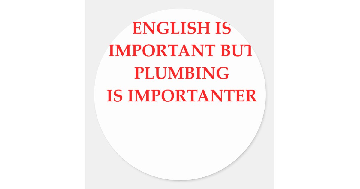 PLUMBING CLASSIC ROUND STICKER | Zazzle