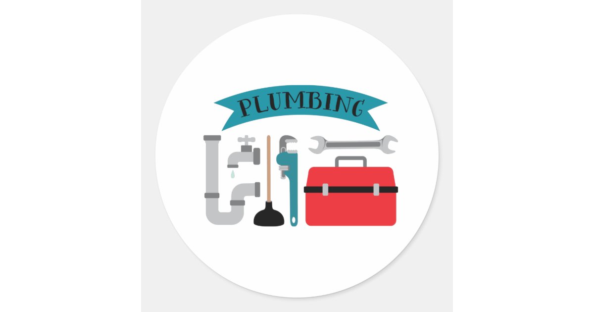 Plumbing Classic Round Sticker | Zazzle
