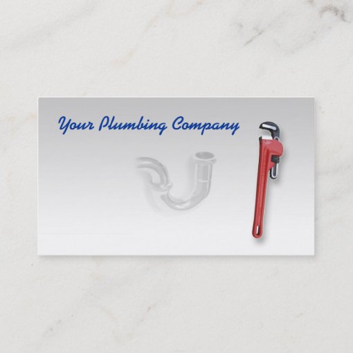 Plumbing Co EDITABLE Business Card | Zazzle