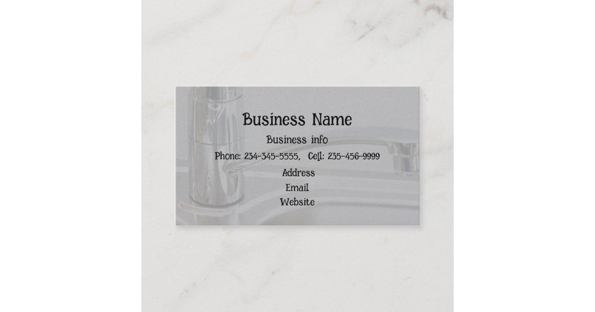Plumbing Plumber Gas Fitting Mechanical Business Card | Zazzle