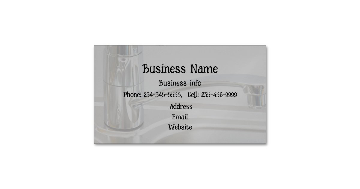 Plumbing Plumber Gas Fitting Mechanical Business Card Magnet | Zazzle