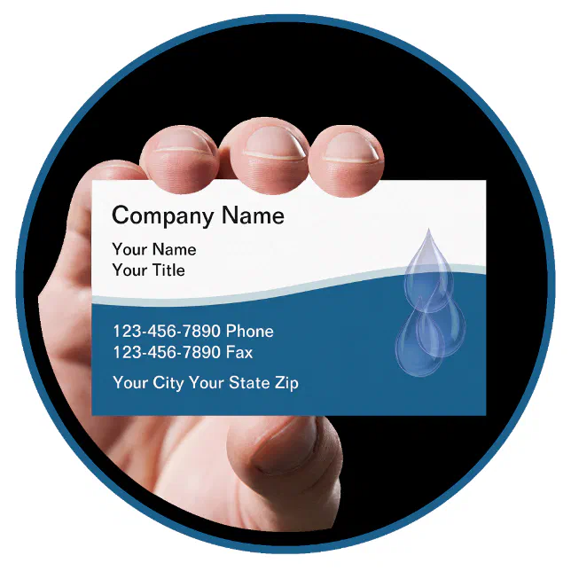 Plumbing Service And Water Filtration Business Card | Zazzle