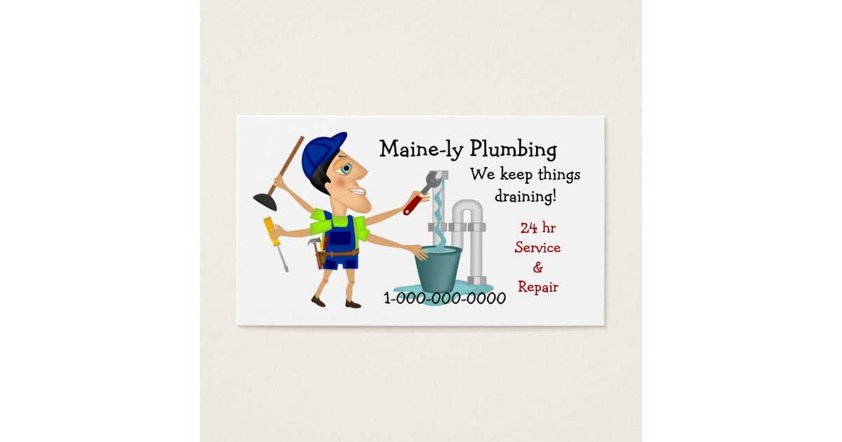 Plumbing Service Business Card | Zazzle.com