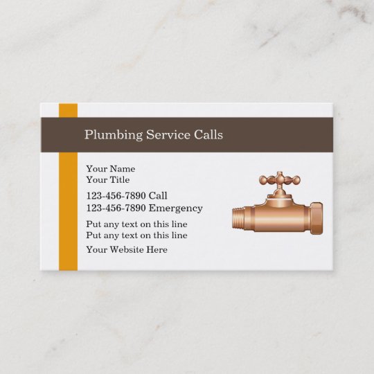 Plumbing Service Business Cards | Zazzle.com