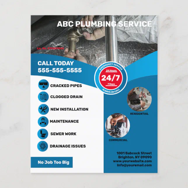 Plumbing Service Flyer | Zazzle