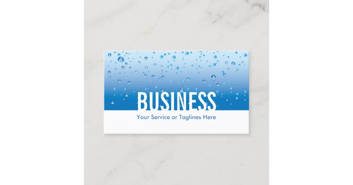Plumbing Service Water Background Plumber Business Card | Zazzle