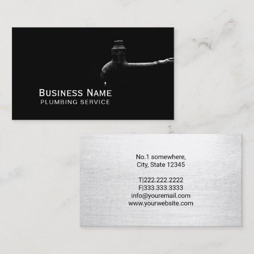 Plumbing Service Water Pipe Professional Business Card | Zazzle