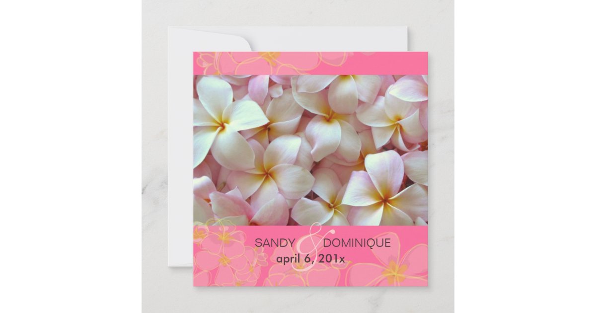 Plumeria Wedding Invitations | Zazzle