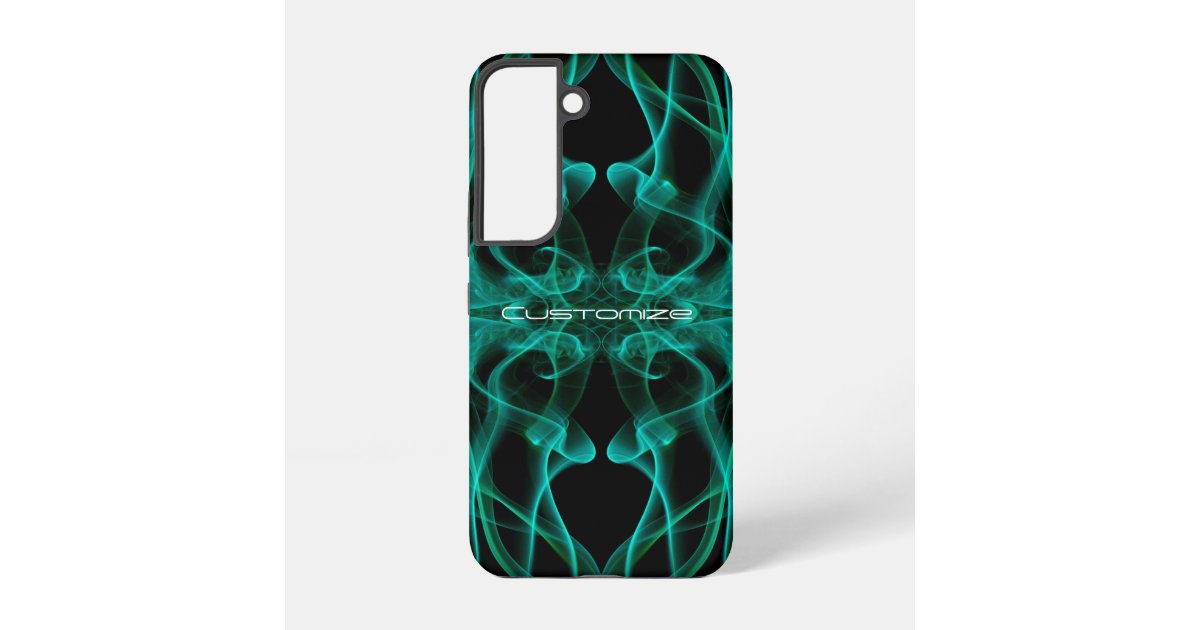 Plumes of Green Smoke Custom on Black Samsung Galaxy Case | Zazzle