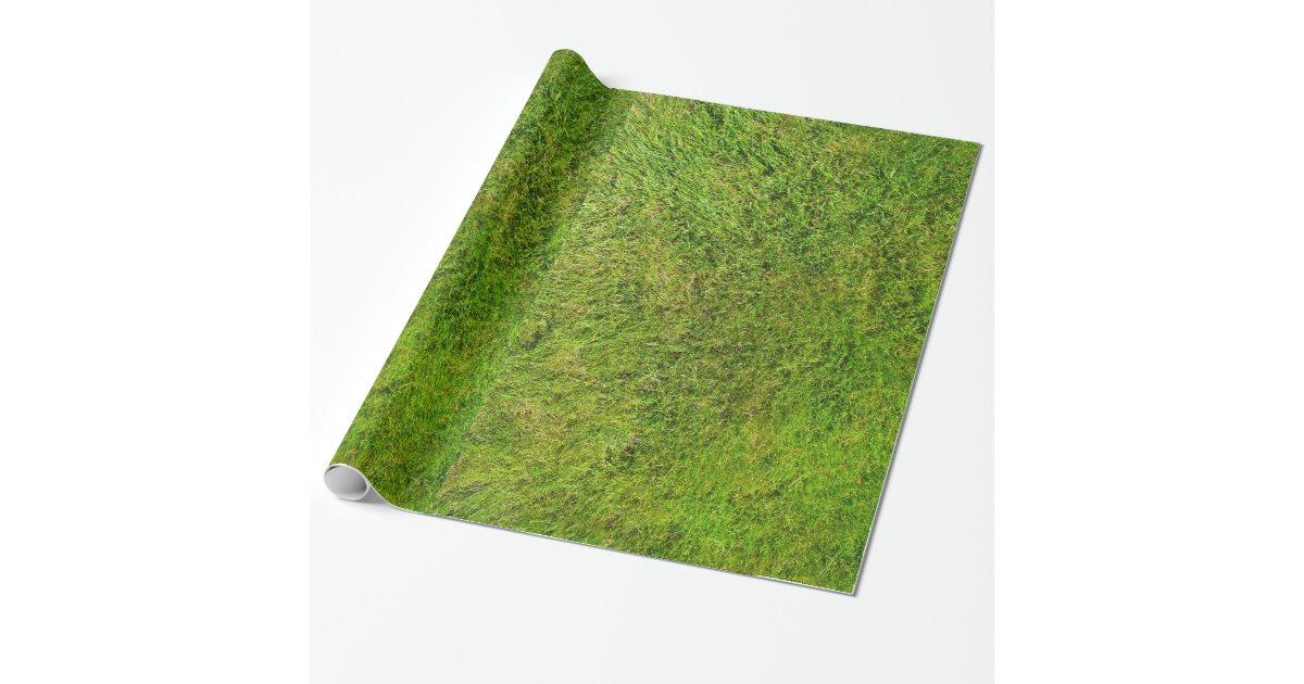 Plush Green Grass Pattern Texture Background Wrapping Paper | Zazzle