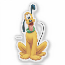 Pluto | Cartoon Front Sticker | Zazzle