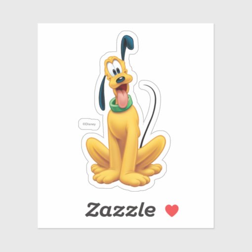 Pluto | Cartoon Front Sticker | Zazzle