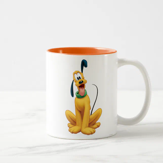 Pluto | Cartoon Front Two-Tone Coffee Mug | Zazzle