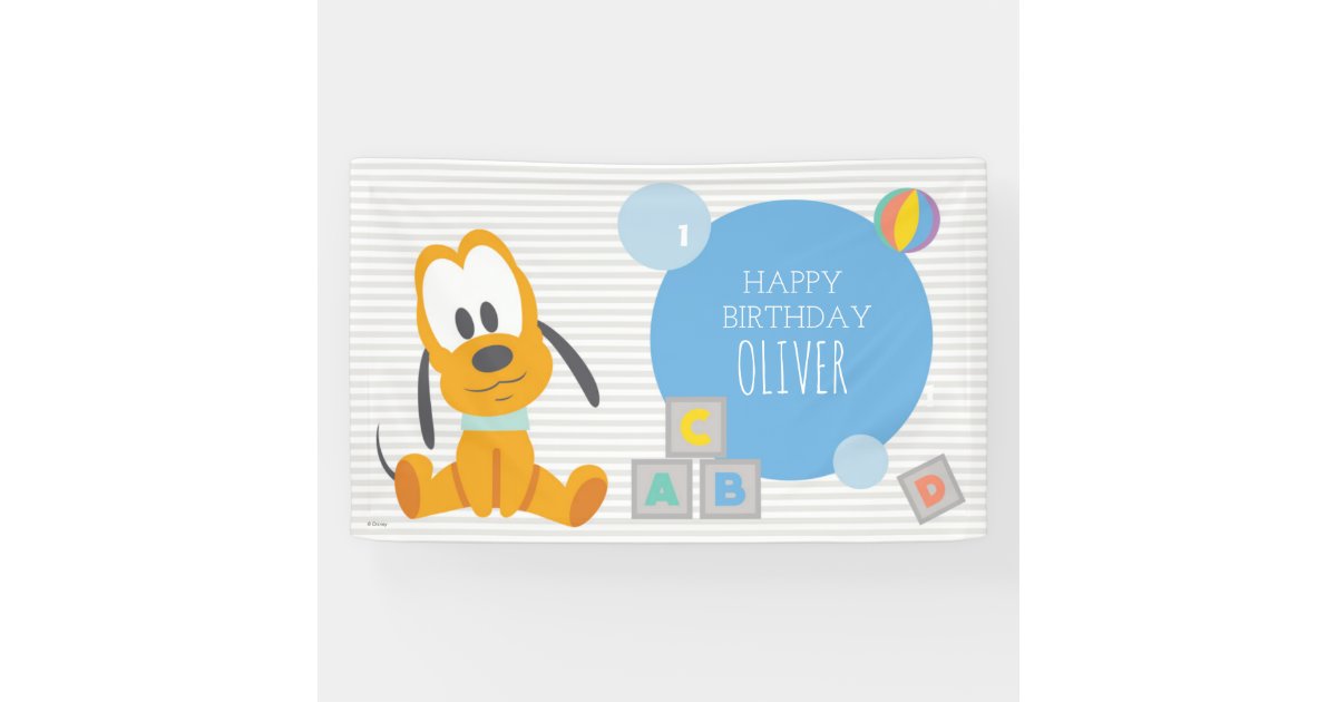 Pluto | First Birthday Banner | Zazzle