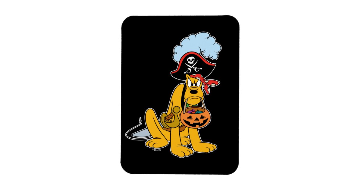 Pluto in Pirate Costume Magnet | Zazzle