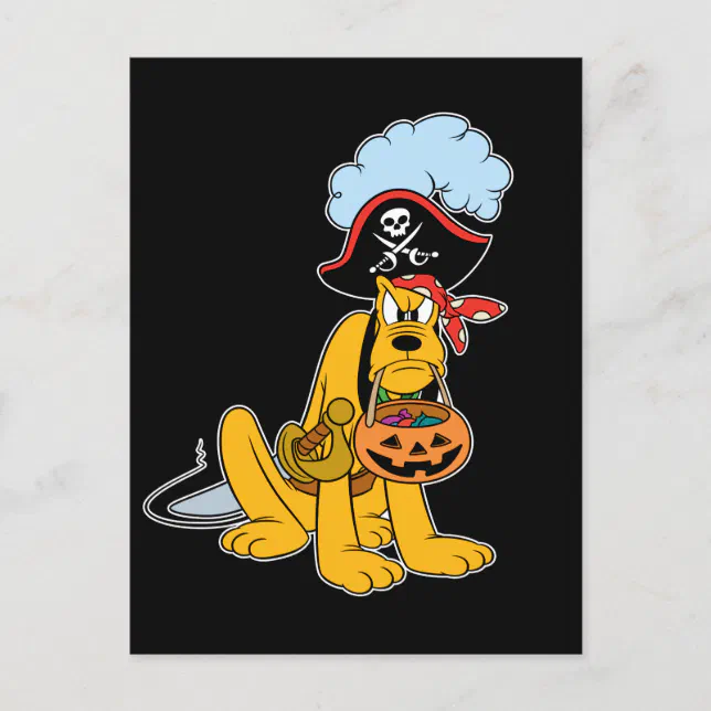 Pluto in Pirate Costume Postcard | Zazzle