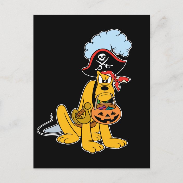 Pluto in Pirate Costume Postcard | Zazzle.com