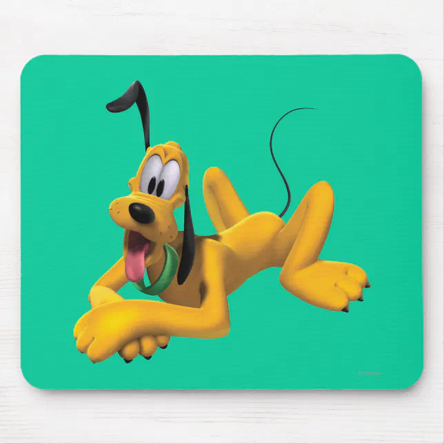 Pluto | Laying with Ear Up Mouse Pad | Zazzle