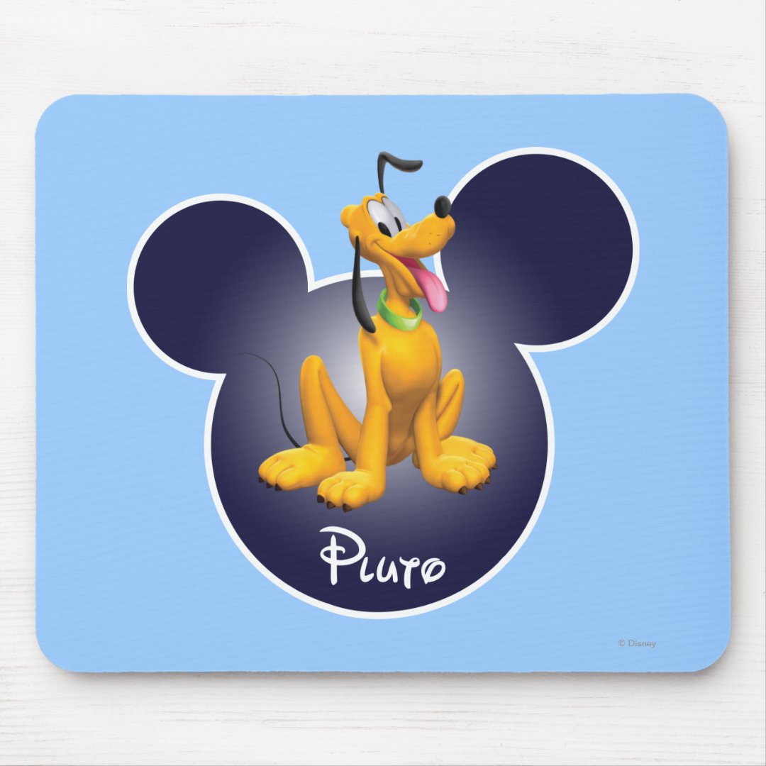 Pluto | Mickey Head Icon Mouse Pad | Zazzle