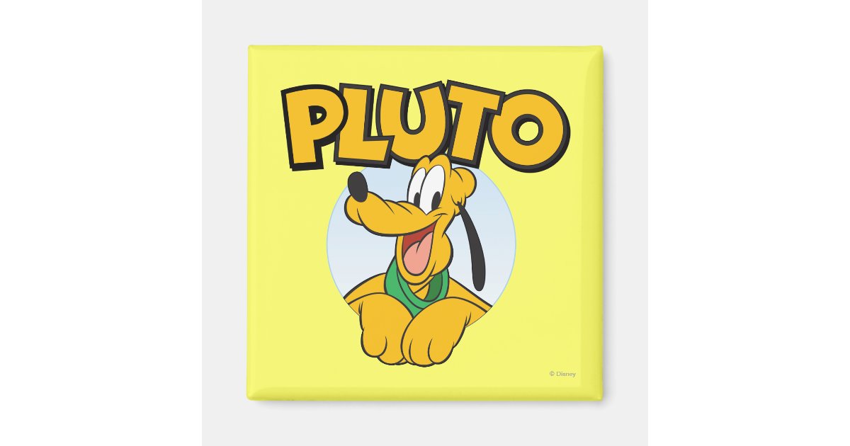 Pluto | Pup with Name Magnet | Zazzle