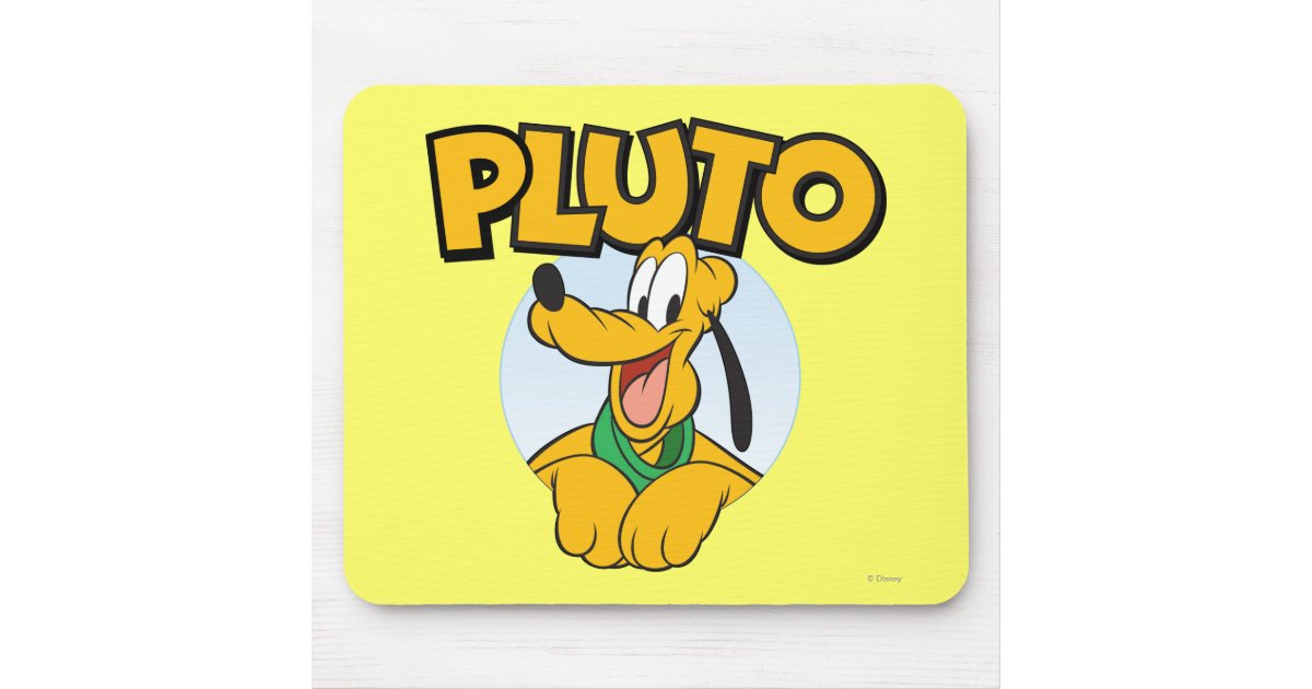 Pluto | Pup with Name Mouse Pad | Zazzle