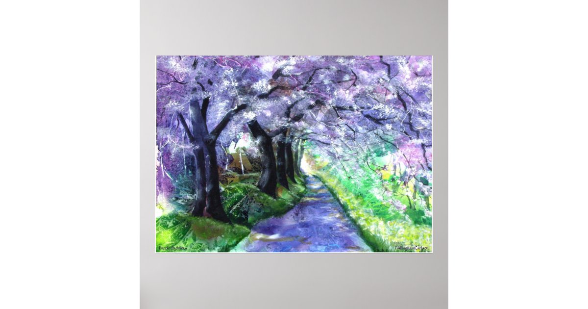 PMACarlson Purple Pathway Poster | Zazzle