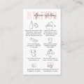 PMU Artist Tattoo After Care Instructions Pink Business Card | Zazzle