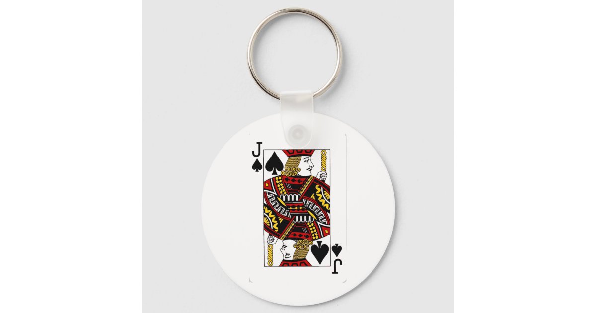 png jack of spades keychain | Zazzle
