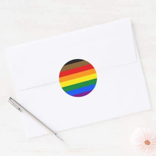 POC Inclusive LGBTQ+ Pride Circle Sticker | Zazzle