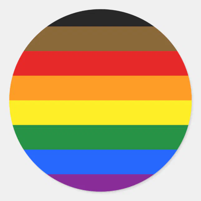 POC Inclusive LGBTQ+ Pride Circle Sticker | Zazzle