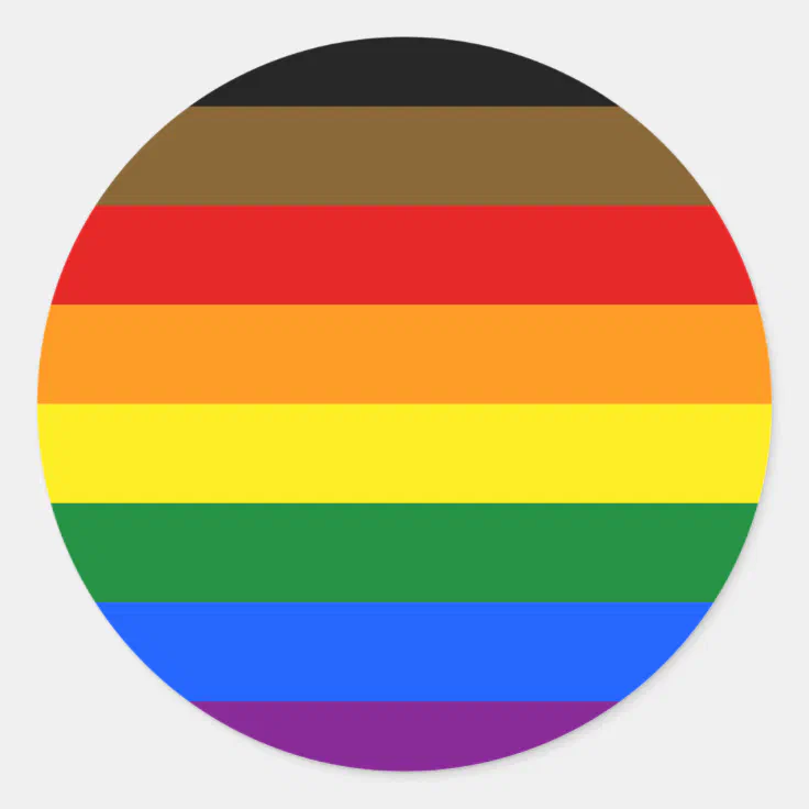POC Inclusive LGBTQ+ Pride Circle Sticker | Zazzle