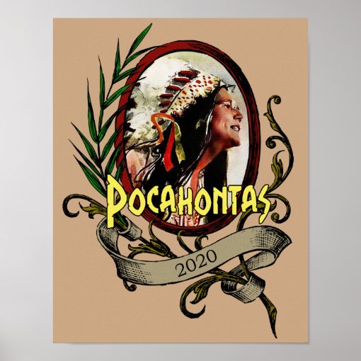 Pocahontas Elizabeth Warren 2020 Election Poster | Zazzle